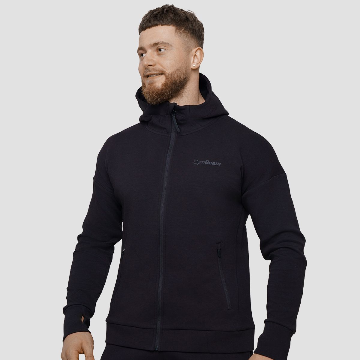 Суичър с цип Agile Zip Up Onyx - GymBeam | GymBeam.bg